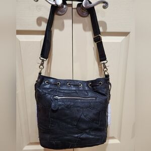 Amerileather | Bags | Amerileather Black Leather Shoulder Bag Nwt ...